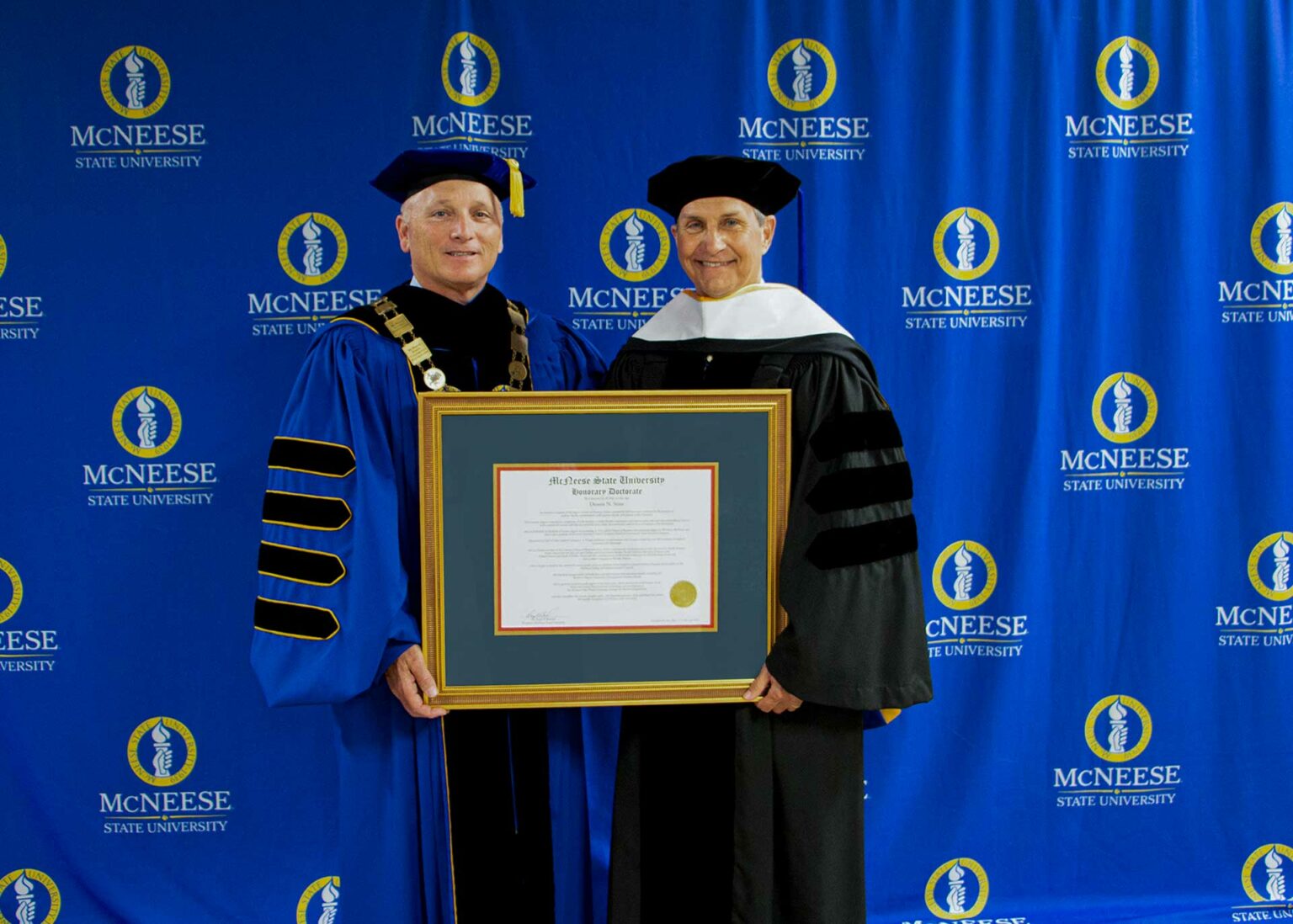 McNeese Confers Honorary Doctorate on Stine Lumber Co. CEO Dennis Stine ...